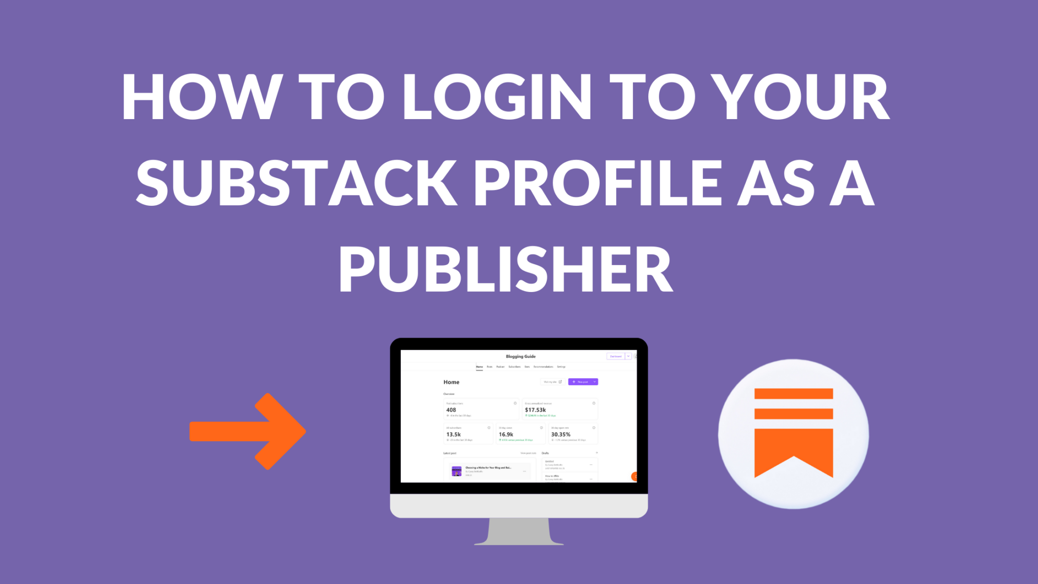 How to Login to Your Substack Profile as a Publisher - Substack Course