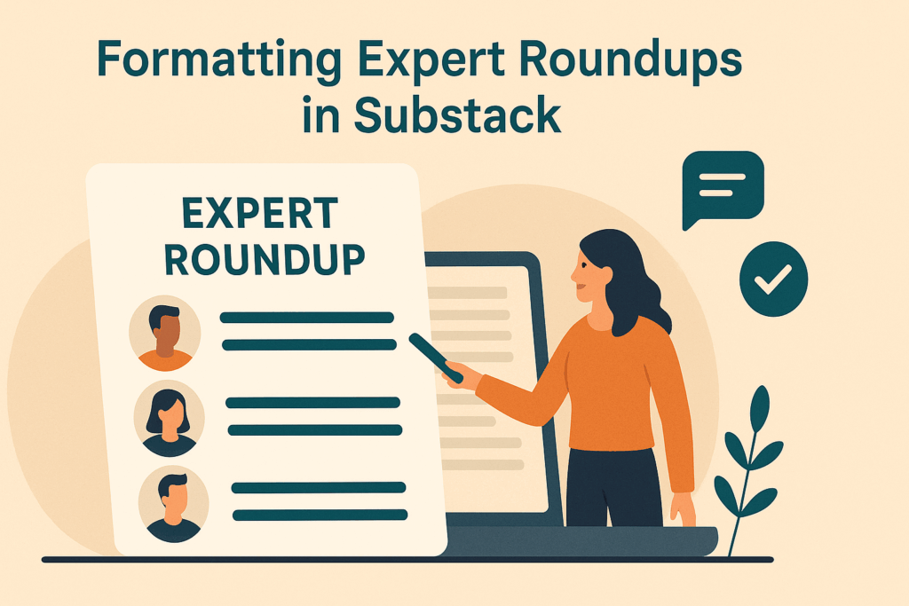 Formatting Expert Roundups in Substack - Substack Course